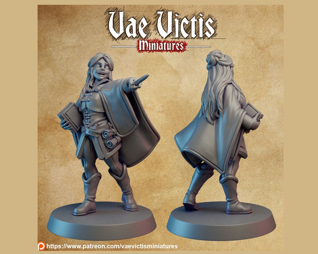 Female Mage Apprentice From Vae Victis | 3D Model | Tabletop Miniature ...