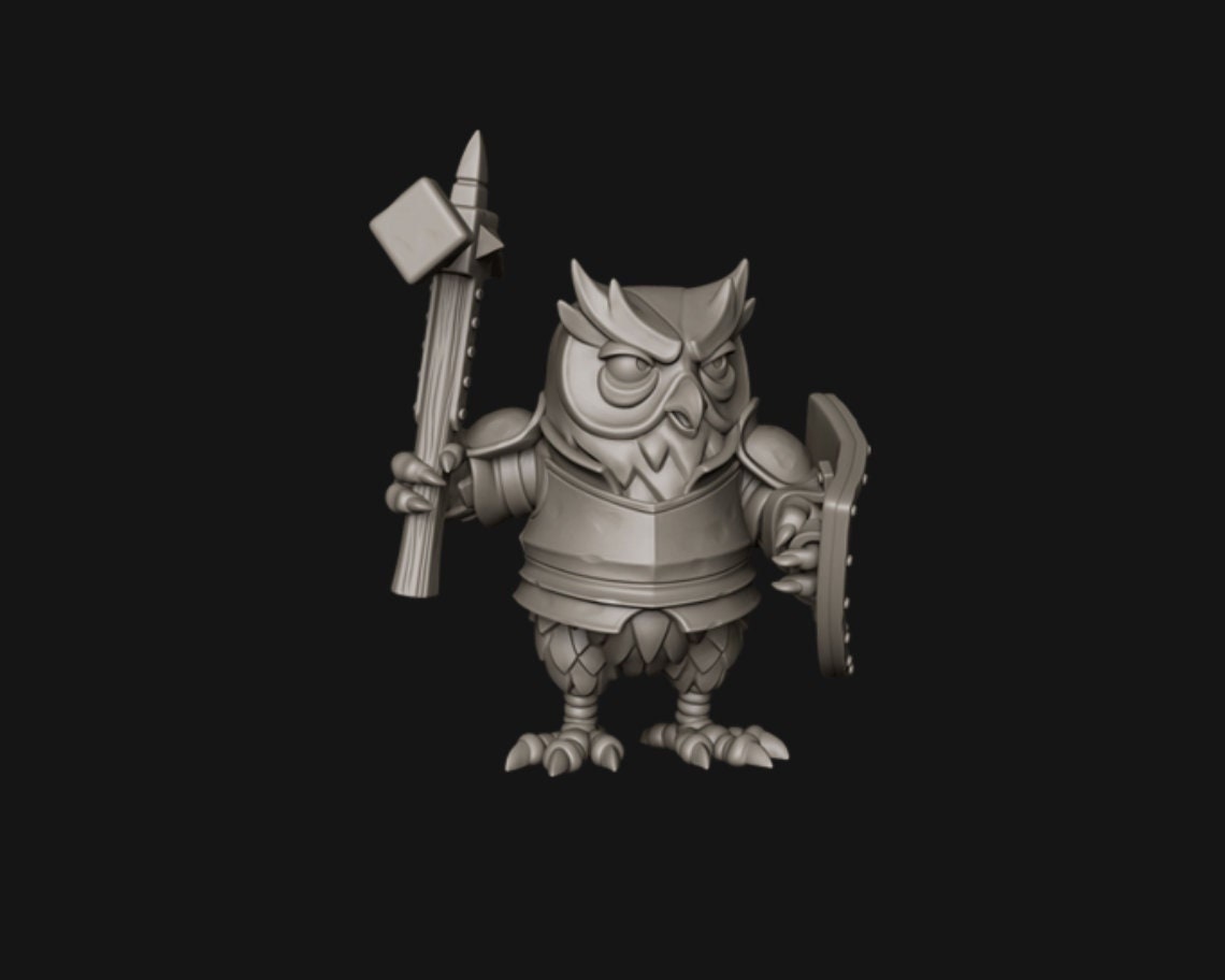 OWL KENKU PALADIN for Tabletop Frostgrave Dnd or Pathfinder | Etsy