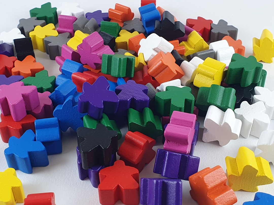 Meeple Game Piece Wood | Different Colors | Tabletop Board Game Token ...