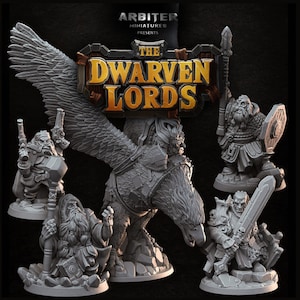 The Dwarven Lords | Dwarf Warrior Miniatures for Dnd and Fantasy Tabletop | Arbiter Miniatures ...