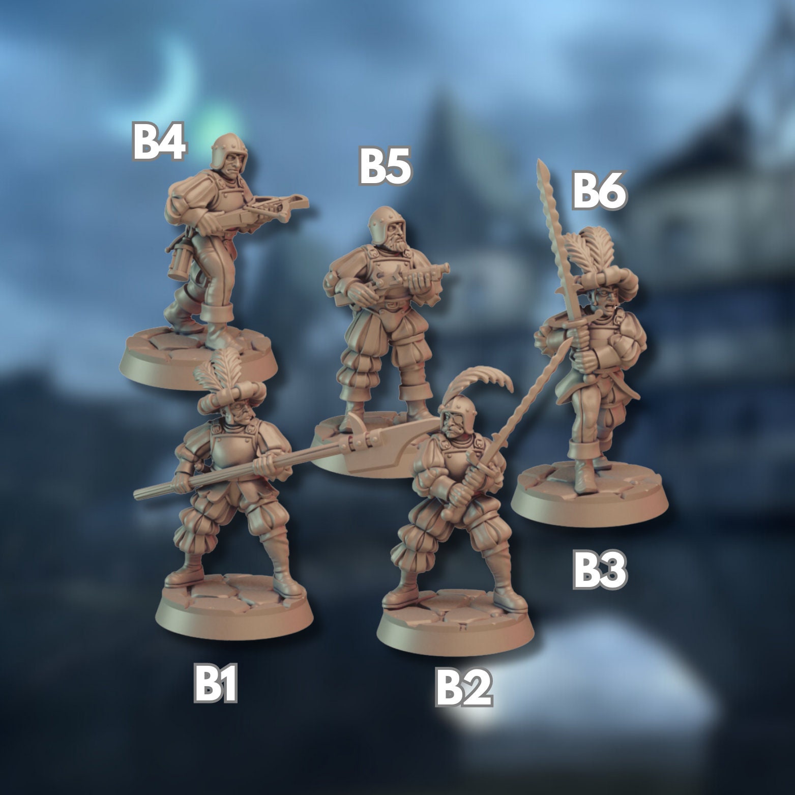 Mercenary Gang Modular Kitbash | Miniature for Dnd and Other Fantasy ...