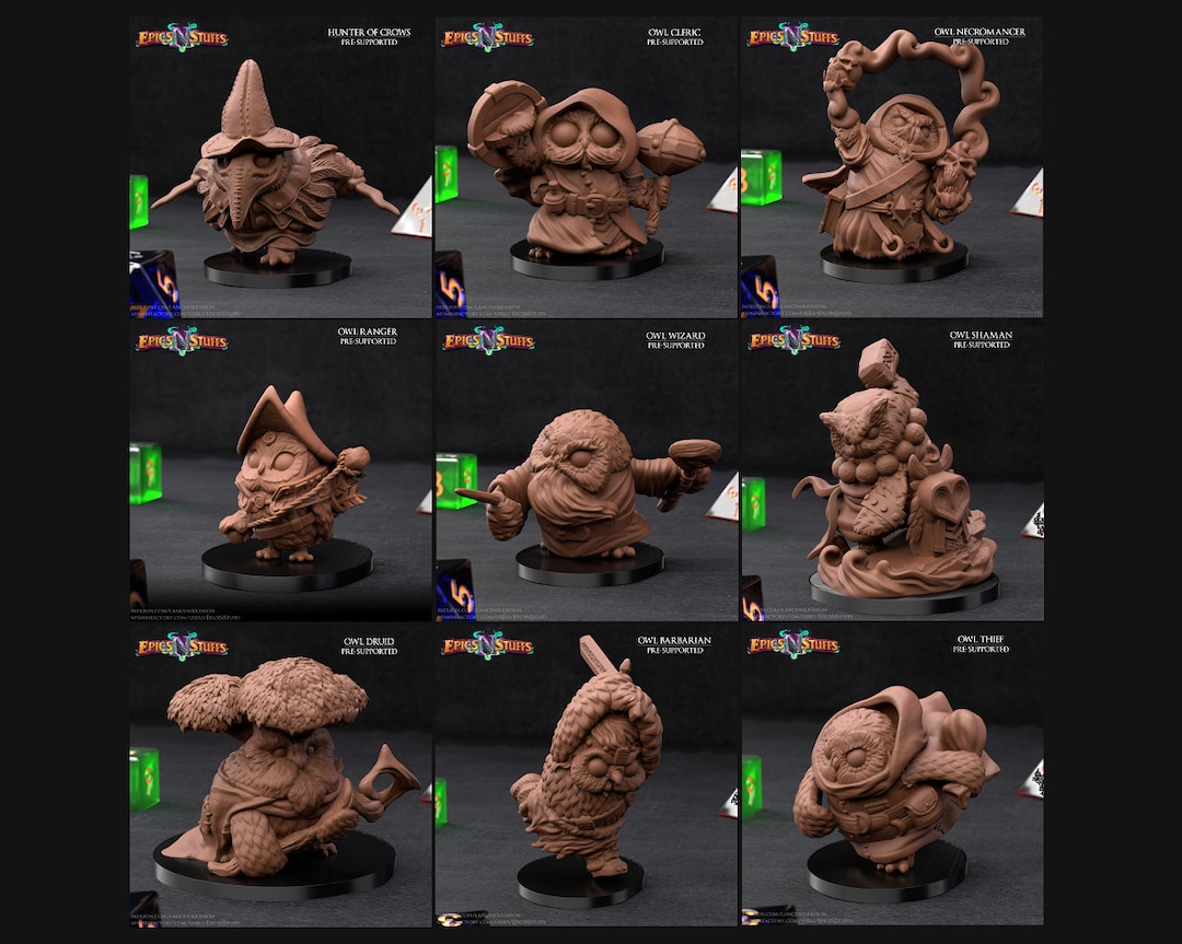 Owlin Heroes Bundle #1 and Cute Owl NPC Characters for Dnd and Tabletop ...