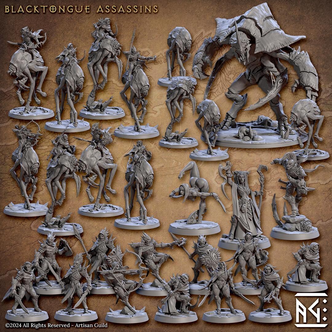 Blacktongue Assassins | 28 Mm Drow Dark Elves Warrior Assassin Cult ...