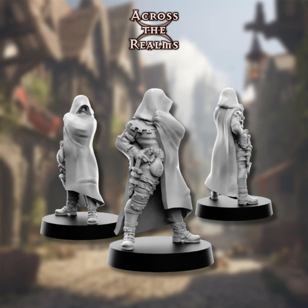 Hooded Spy From Across the Realms | 3D Print | Tabletop Miniature | Dnd ...