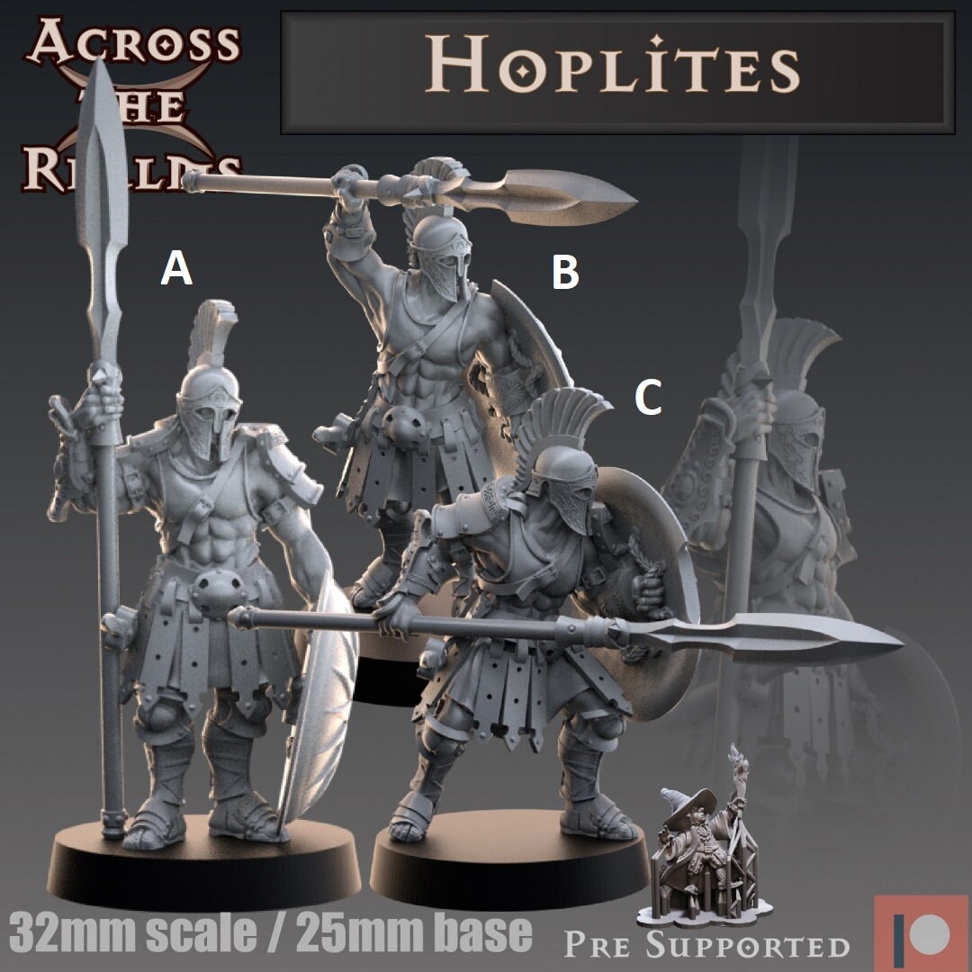 Hoplite Army From Across the Realms | 3D Print | Tabletop | Dnd | Greek ...