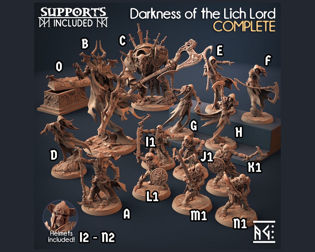 Darkness of the Lich Lord | Undead Viking Miniatures for Dnd and ...