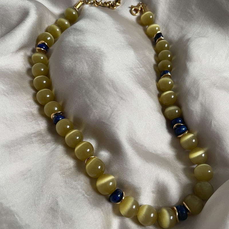 Yellow Gem Chunky Necklace - Etsy UK