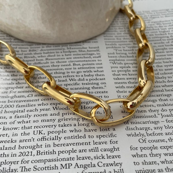 Chain Link Necklace - Etsy