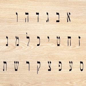Modern Hebrew Alphabet Multiple File Format, Use Hebrew Letters for ...