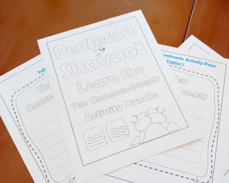 Pentecost-shavuot | Learn the Ten Commandments Bible Study Activity ...