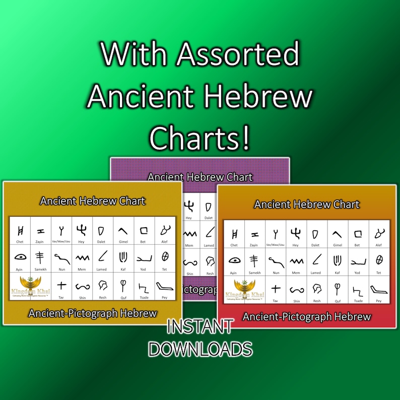 Hebrew Alphabet Chart- Aleph Bet Art | Hebrew Alphabet Print Wall ...