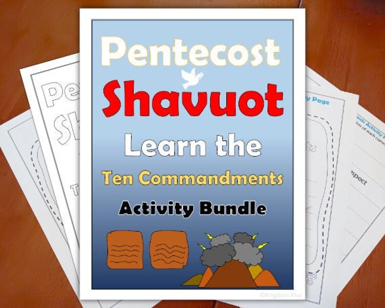 Pentecost-shavuot Learn the Ten Commandments Bible Study Activity ...