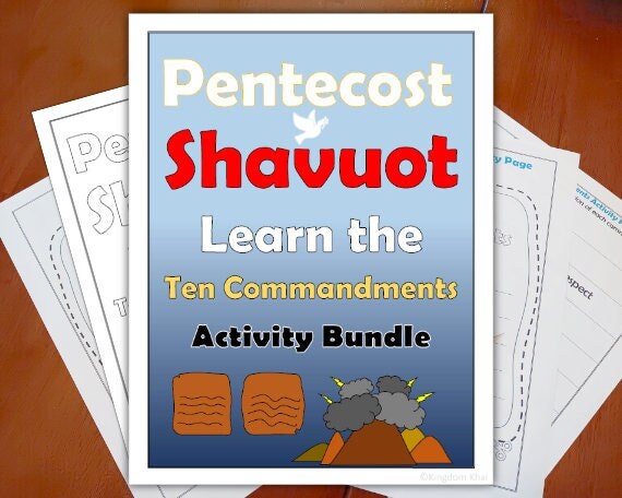 Pentecost-shavuot | Learn the Ten Commandments Bible Study Activity ...