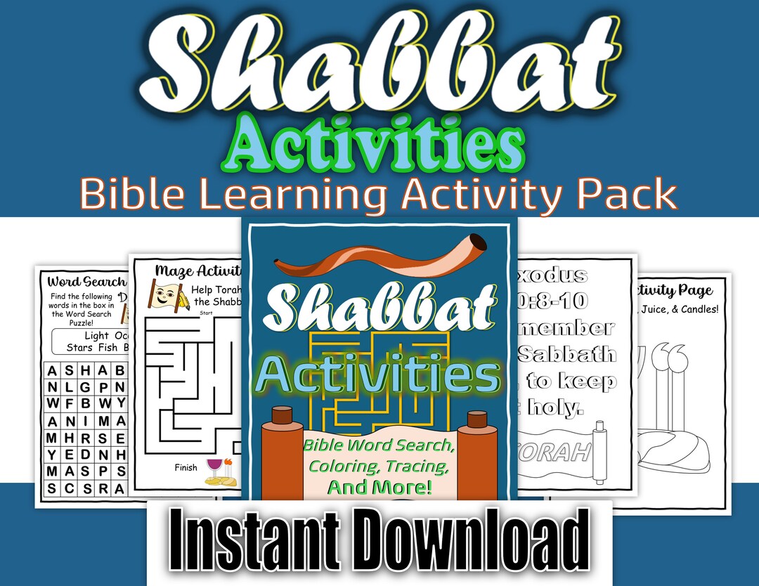 Shabbat Activities: Bible Learning Pack for Christian or Hebrew ...