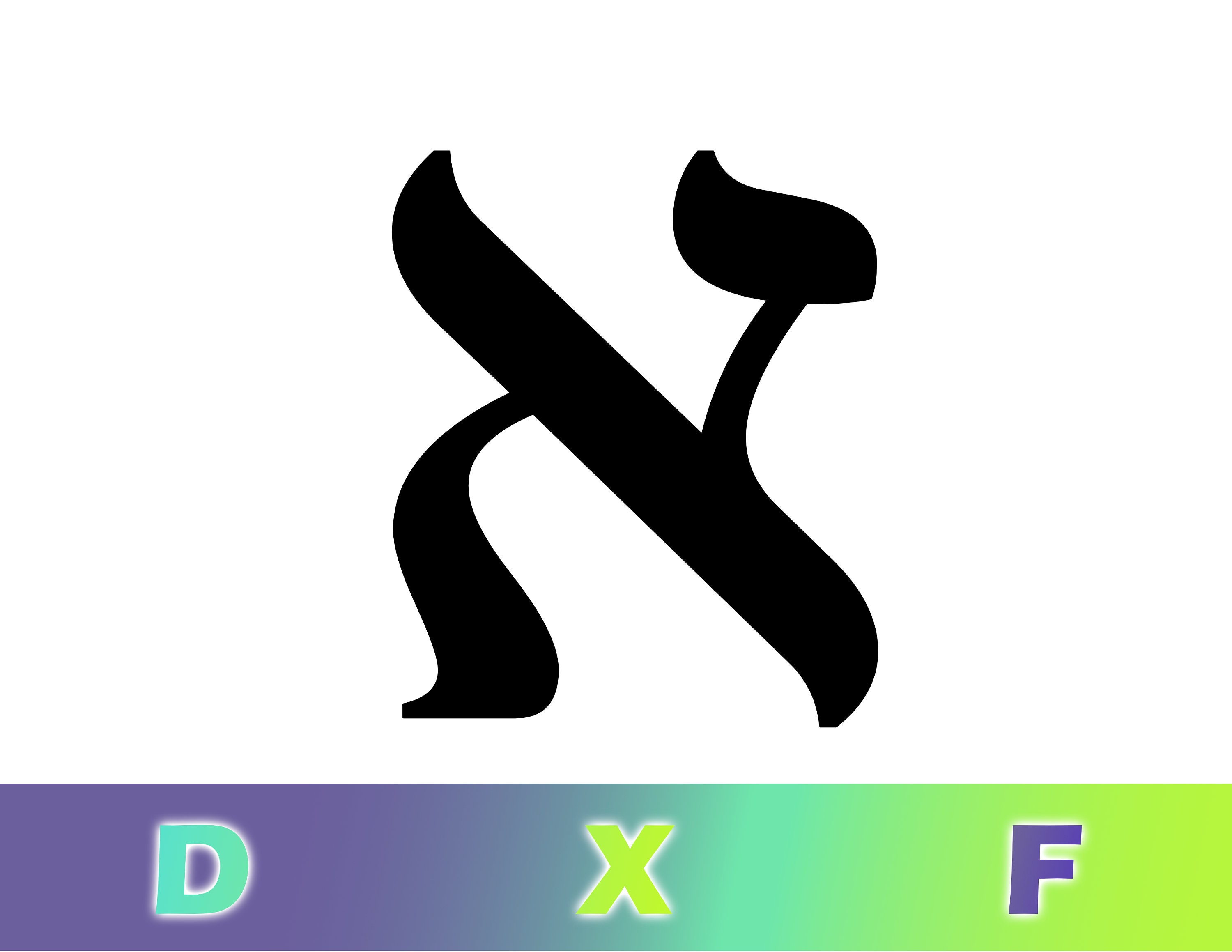 Modern Hebrew Alphabet Multiple File Format, Use Hebrew Letters for ...