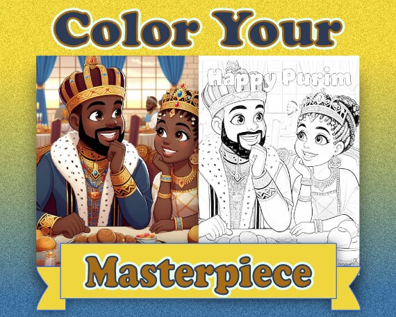 Happy Purim Queen Esther Coloring Page With Bible Based I Am ...
