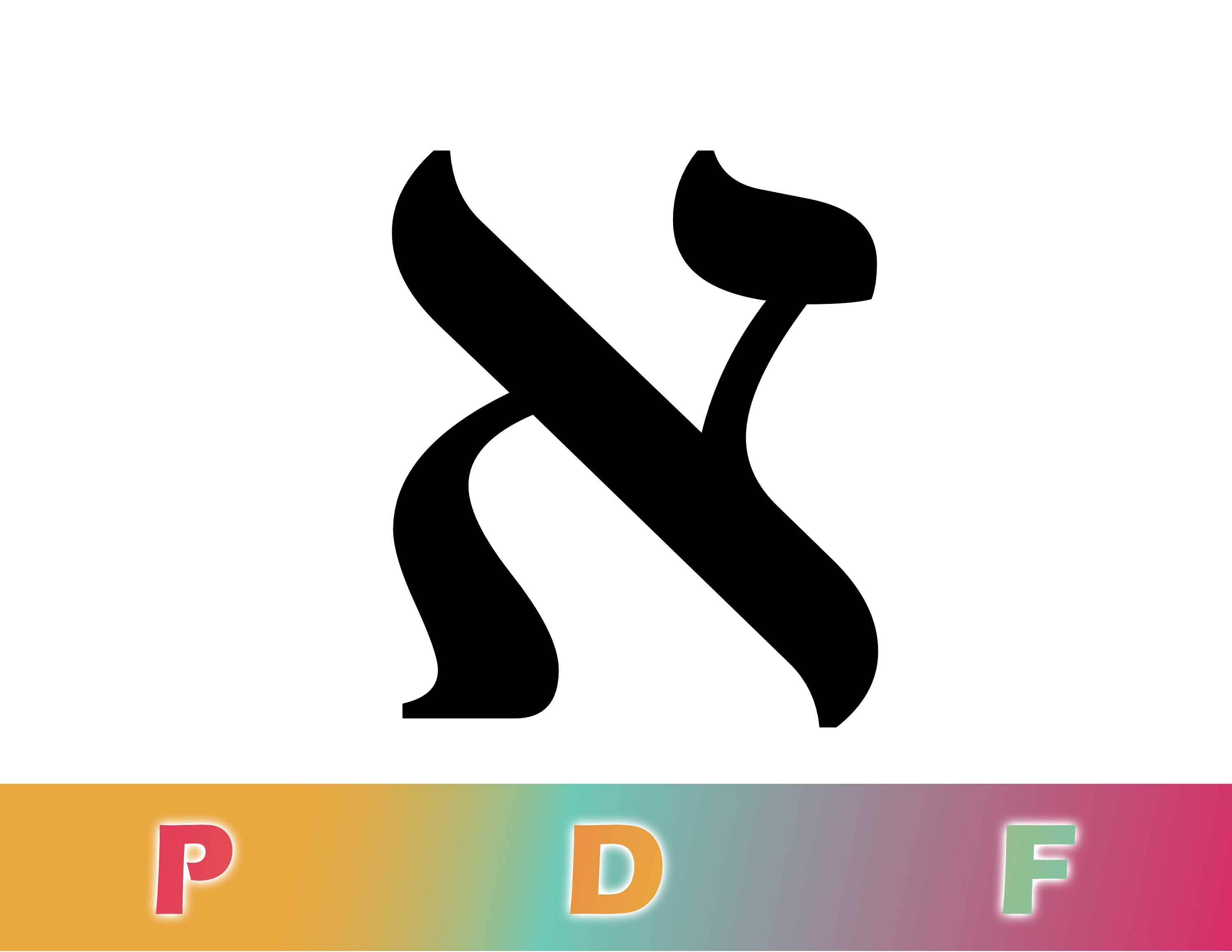 Modern Hebrew Alphabet Multiple File Format, Use Hebrew Letters for ...