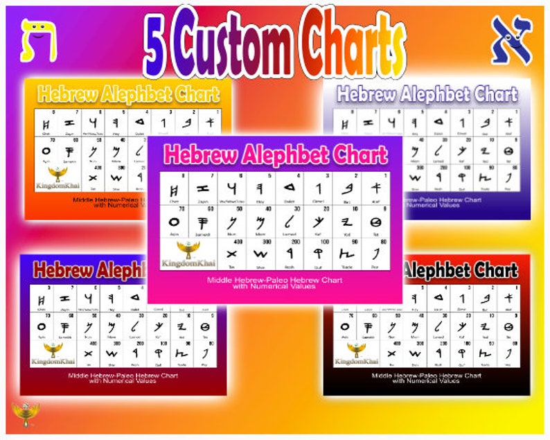 Hebrew Letters Aleph Bet Chart Kids Bible Study Bible Activity Digital ...