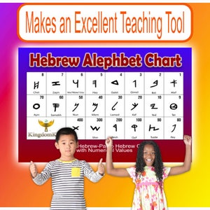 Hebrew Letters Aleph Bet Chart Kids Bible Study Bible Activity Digital ...
