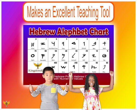 Hebrew Letters Aleph Bet Chart Kids Bible Study Bible Activity Digital ...