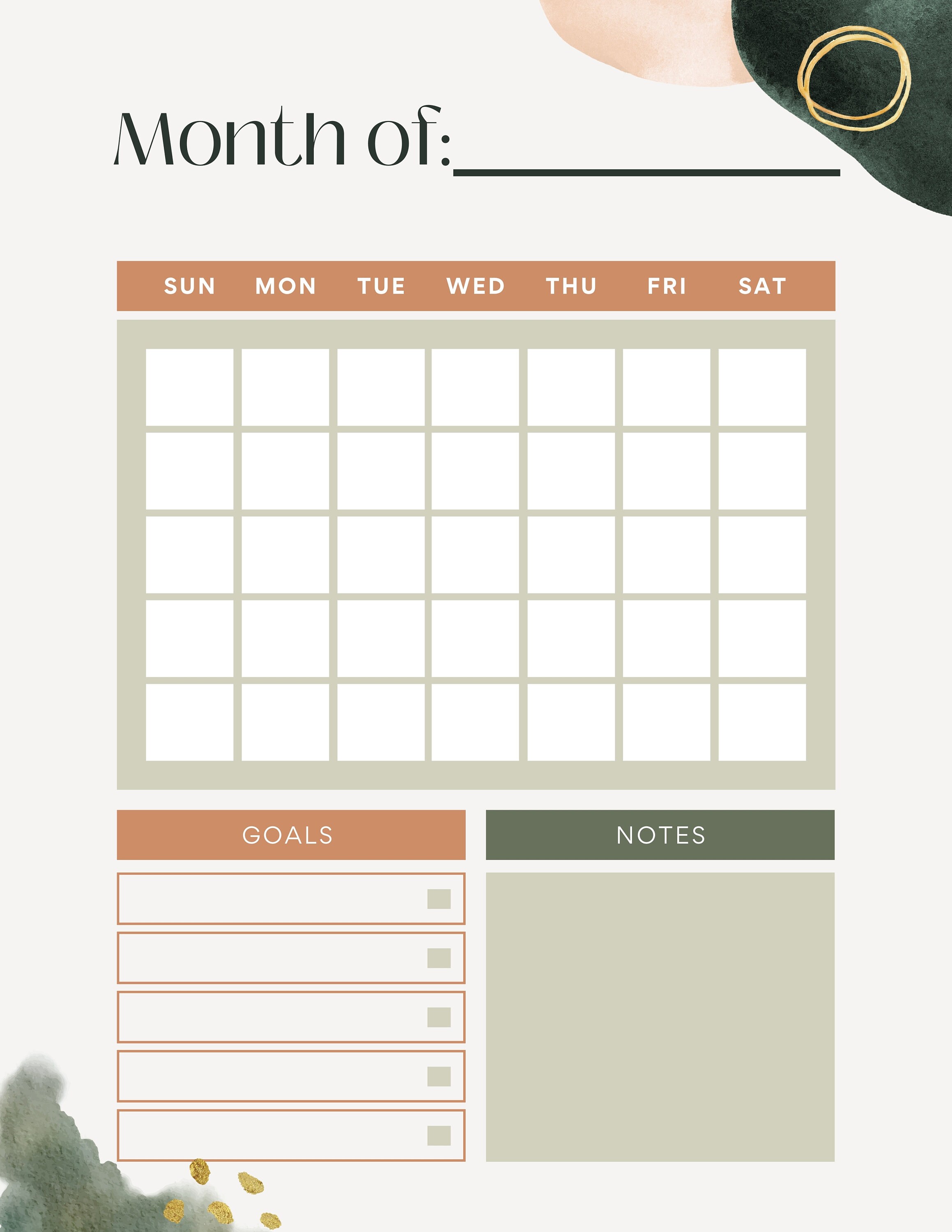 Monthly Planner - Etsy
