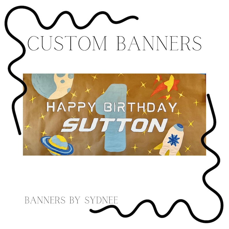 Personalized Hand Painted Birthday Banner Custom Birthday, Graduation ...