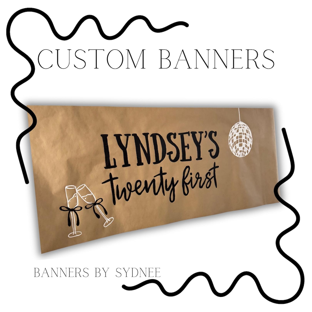 Personalized Hand-painted Party Banner: Custom Celebration Decor - Etsy