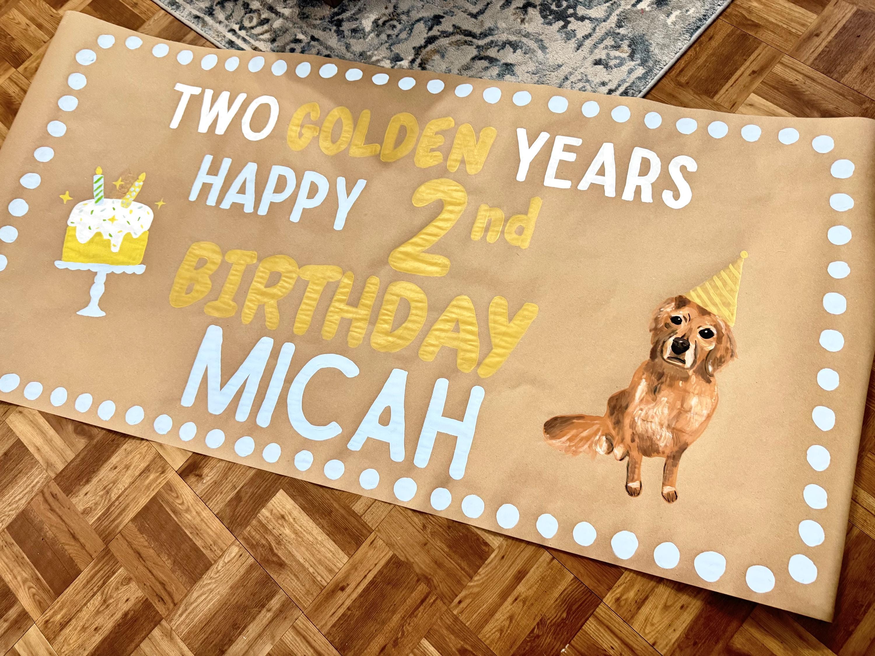 Personalized Hand Painted Birthday Banner - Custom Birthday, Graduation ...