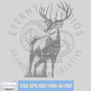 Buck SVG PNG, Big Buck, Big Rack Svg, Whitetail Svg, Hunting Svg, Deer ...