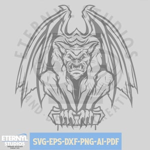 Halloween Svg, Gargoyle SVG, Spooky Svg, Gargoyle Clipart, Cut Files ...