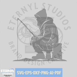 Ice Fishing SVG PNG Digital Download Cricut, Silhouette, Vinyl and ...