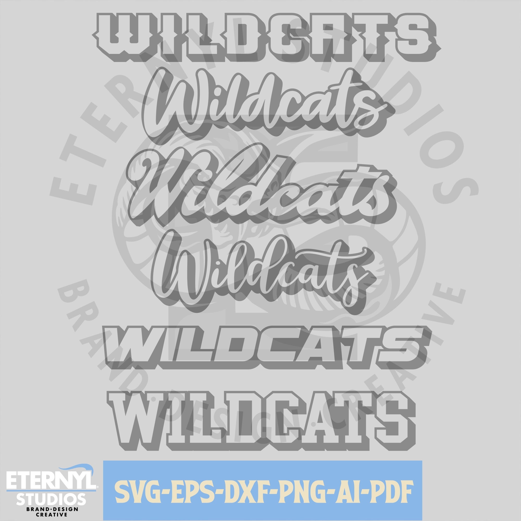 Wildcats Text SVG PNG 6 Pack Svg Wildcats Bundle Wildcats - Etsy