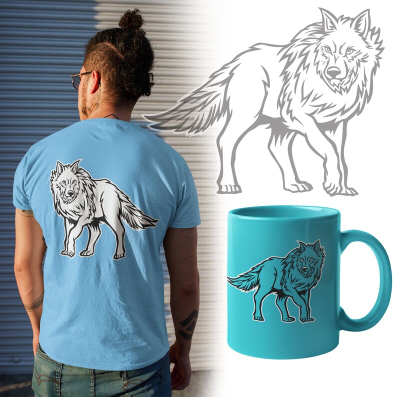 Wolf SVG 4pack Wolves Dire Wolf Timber Wolf Wolf Pack - Etsy