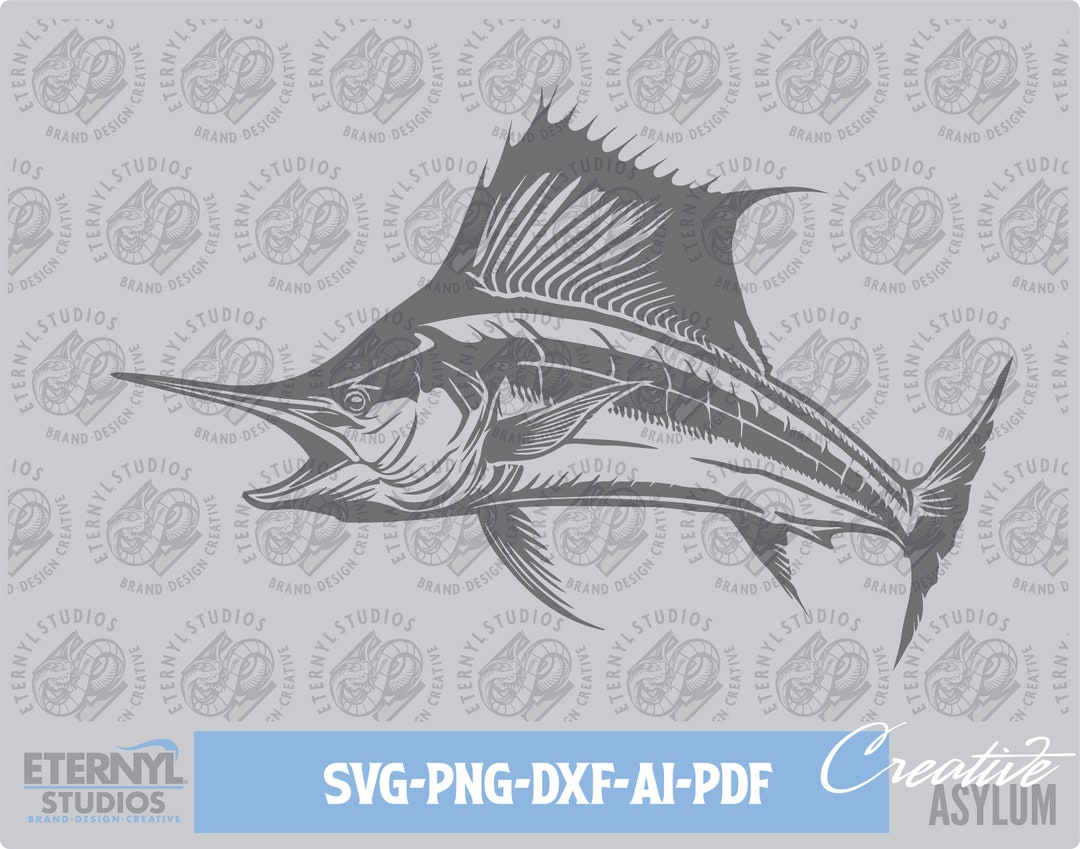 Marlin Fish SVG PNG: Sailfish Swordfish Art (digital Download) - Etsy
