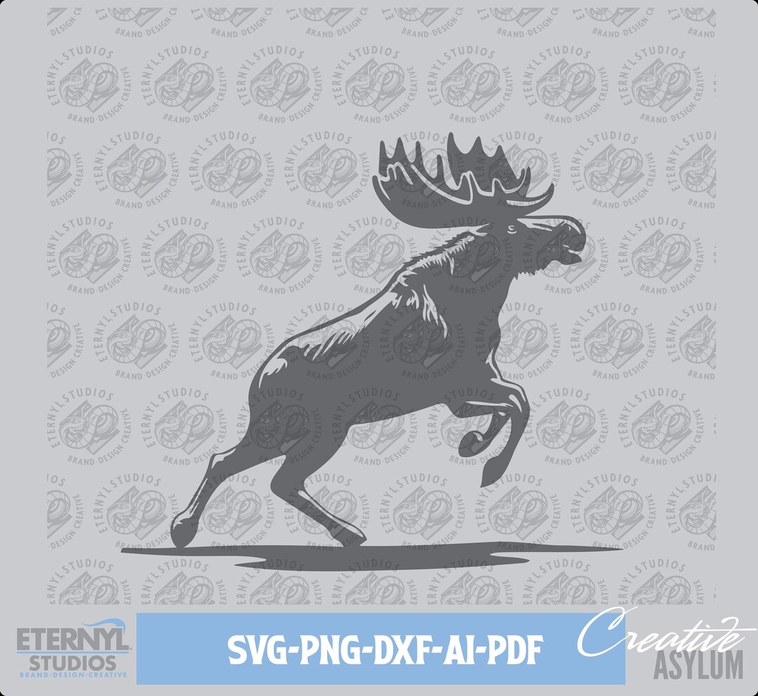 Moose SVG PNG, Bull Moose, Big Rack Svg, Moose Head Svg, Hunting Svg ...