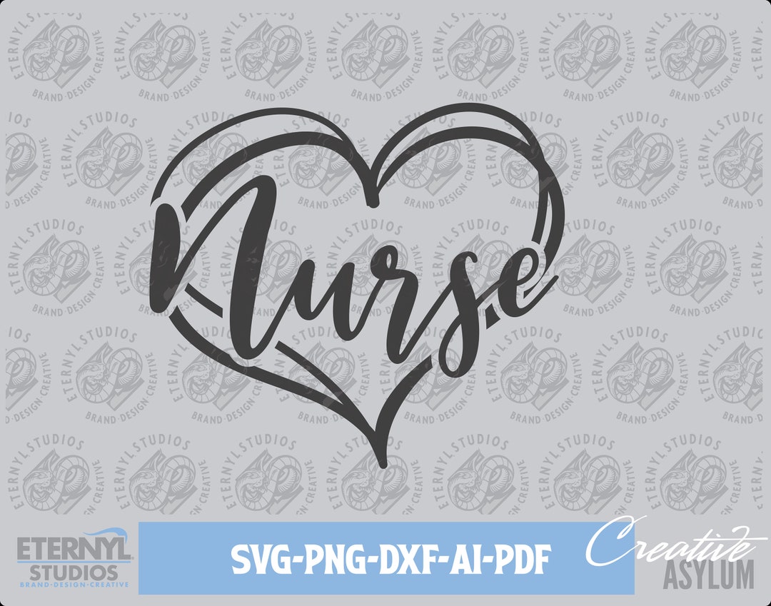 Nurse Heart SVG PNG: RN Clipart Cut Template (digital Download) - Etsy