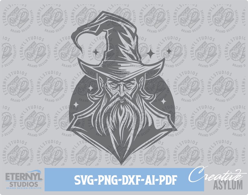 Wizard SVG PNG Instant Download Magic Mage Wizard Logo - Etsy