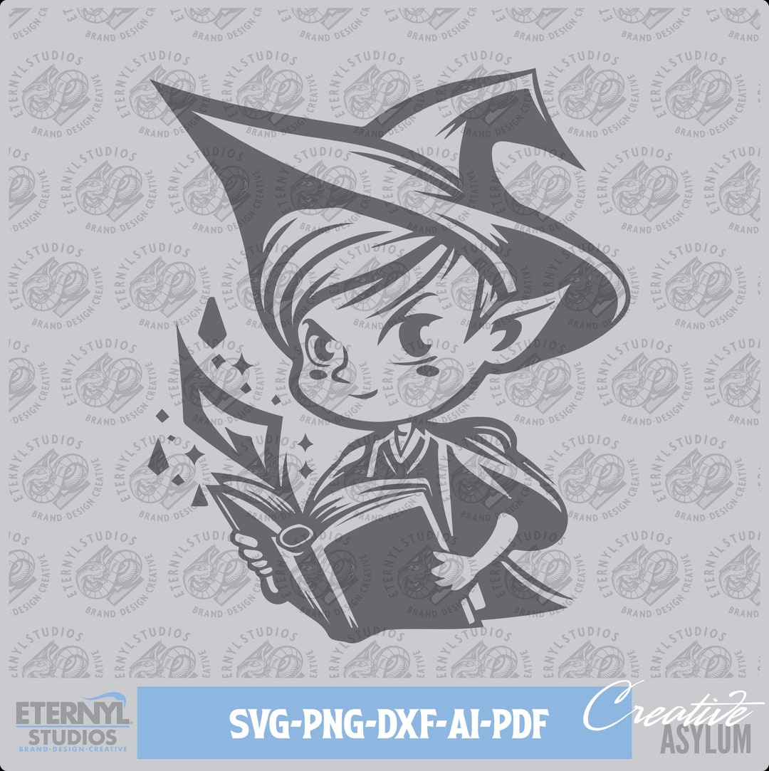 Wizard SVG PNG, Kid Wizard, Kid Art, Wizard Clipart, Digital Download ...