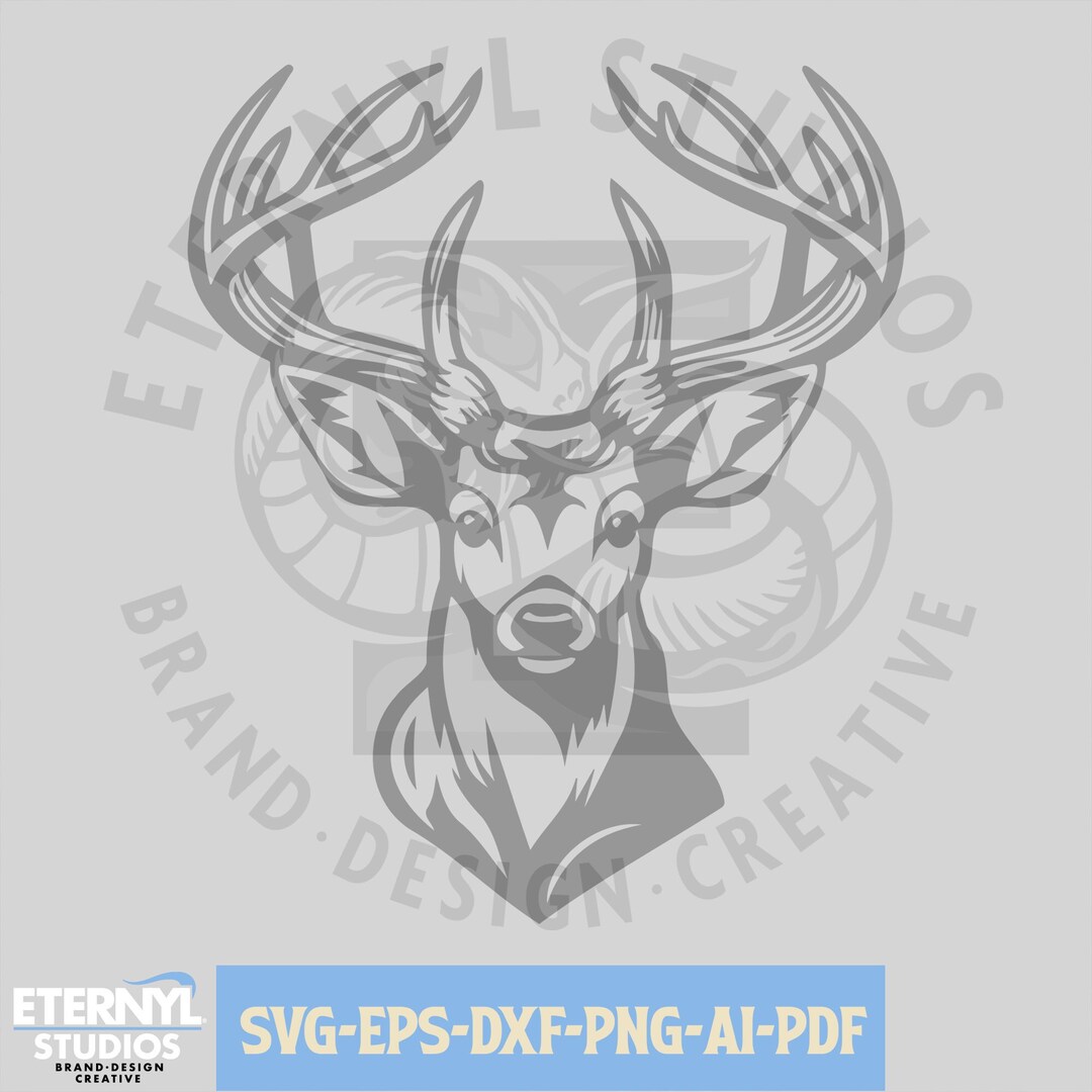 Buck SVG PNG, Big Buck, Whitetail Svg, Buck Mascot, Deer Cut File ...