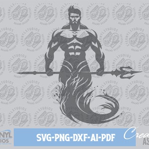 Merman SVG PNG, Atlantis SVG, Instant Download, Neptune, Triton, Merman ...