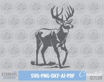 Detailed Deer Blind Svg, Proud Deer Svg, Whitetail Deer SVG, Deer ...