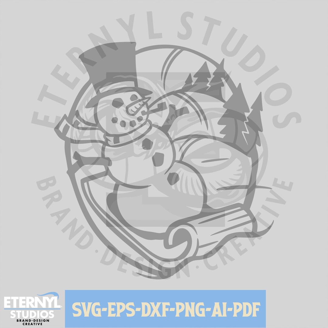Cute Snowman Svg, Sledding Snowman, Happy Snowman, Christmas Svg ...