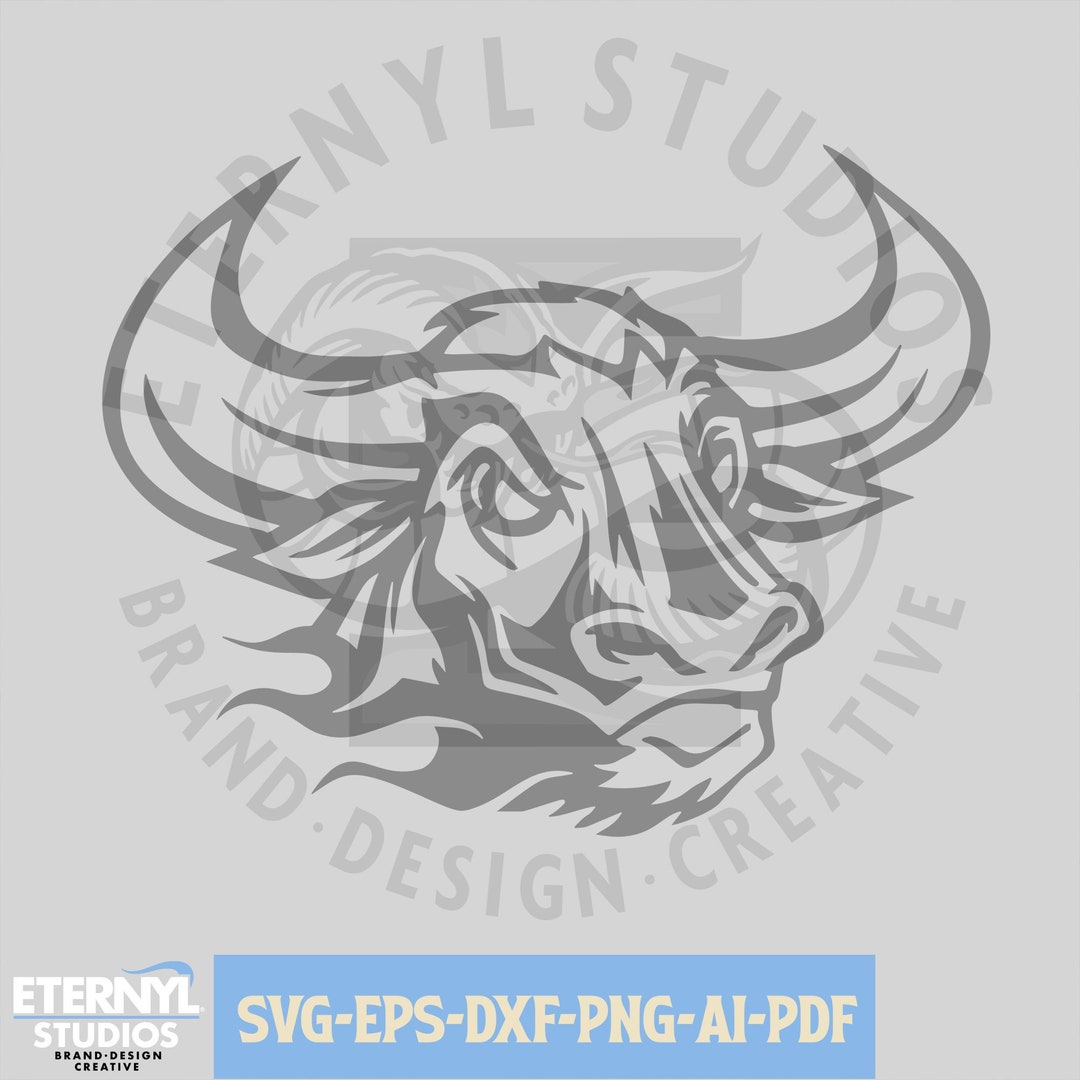 Bulls Mascot SVG PNG, Bull, School Mascot, Football Mascot, Sports ...