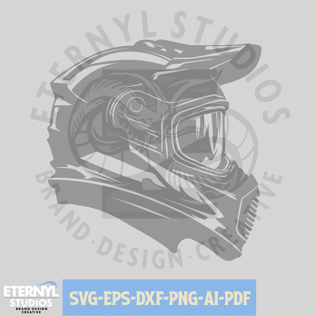Motocross Racing Helmet SVG PNG Digital Download - Cricut, Silhouette ...