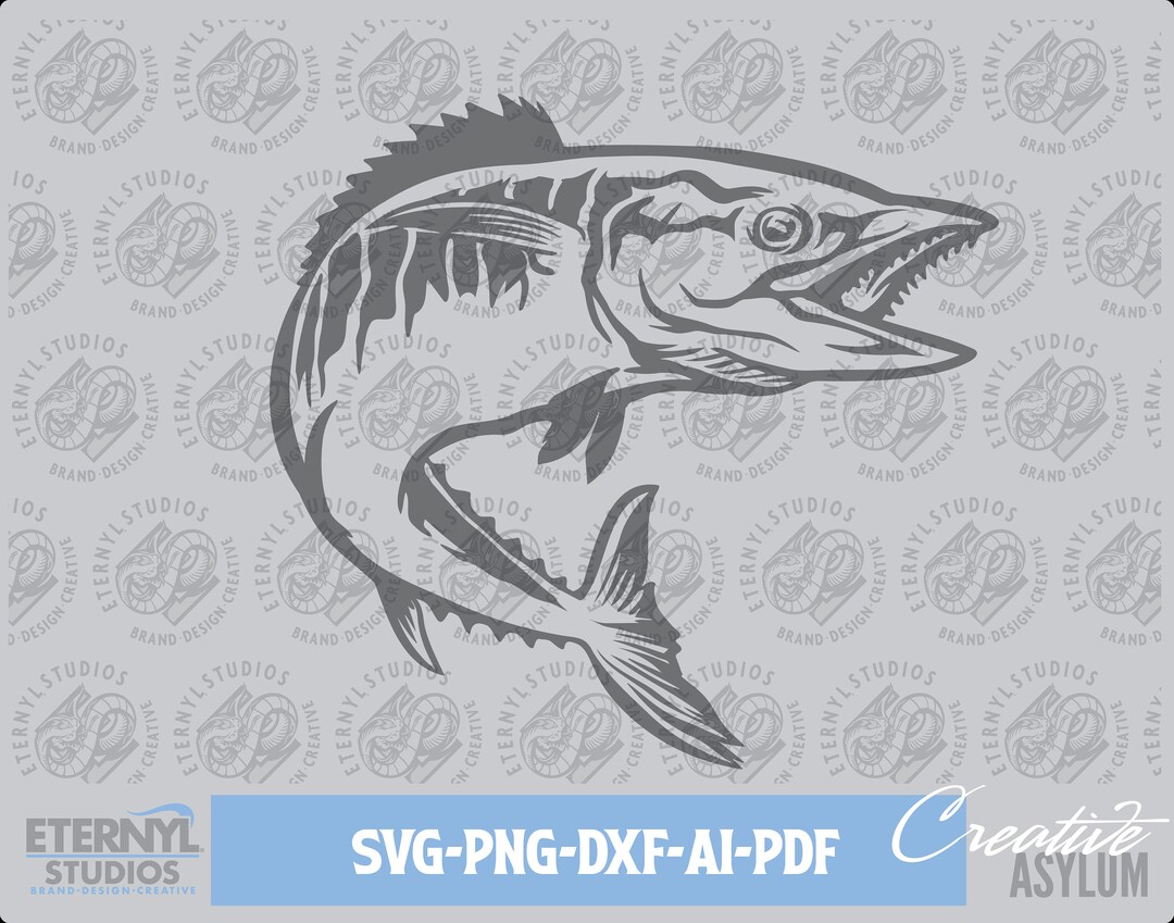 Wahoo SVG PNG, Wahoo Fish, Jumping Wahoo, Hoo, Ono, Digital Download ...
