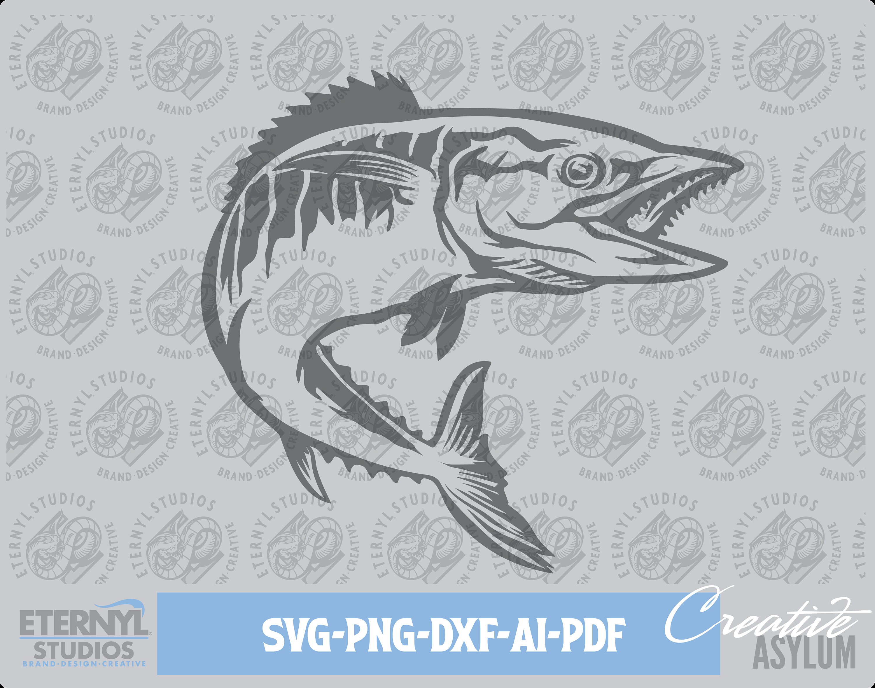 Wahoo SVG PNG Wahoo Fish Jumping Wahoo Hoo Ono Digital - Etsy