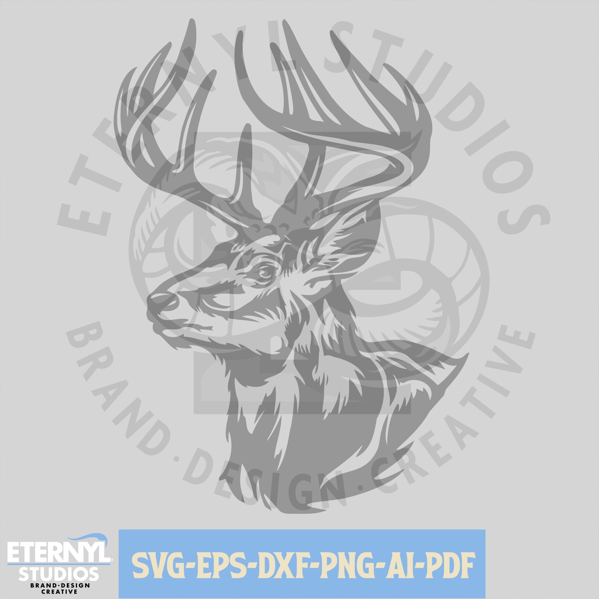 Buck SVG PNG Big Buck Big Rack Svg Whitetail Svg Hunting - Etsy Canada