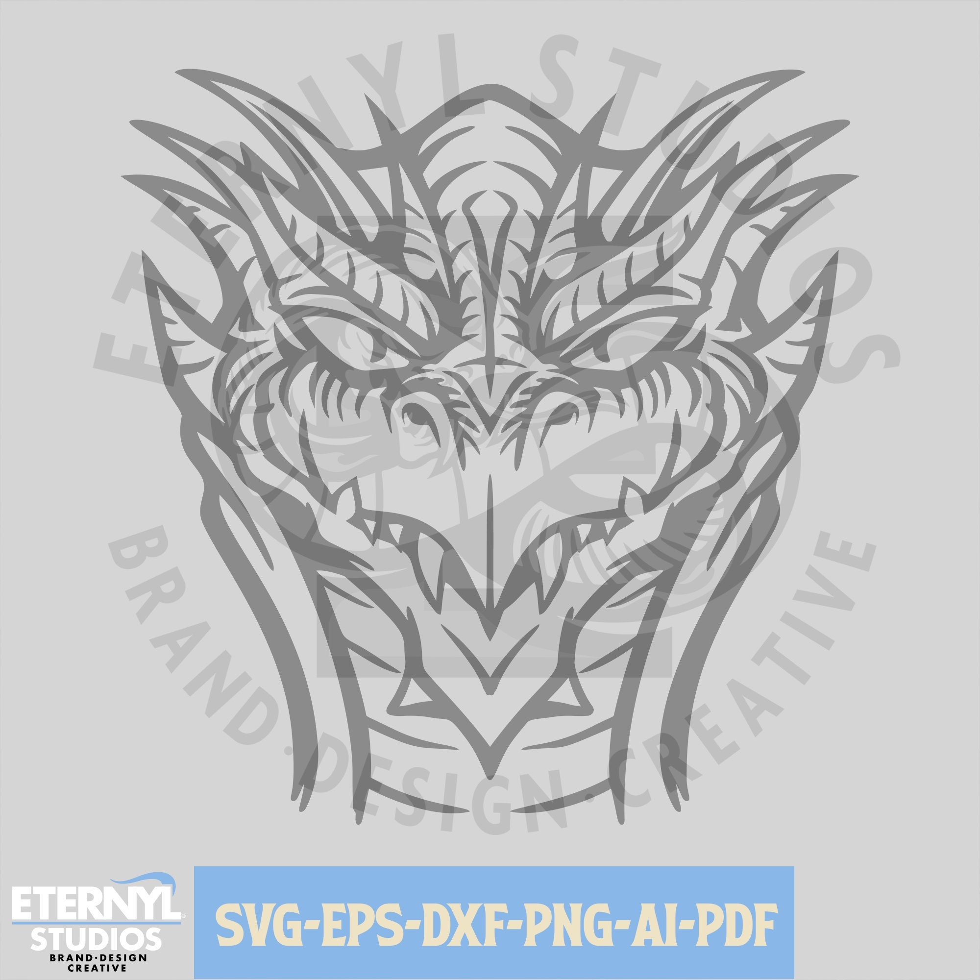 Dragon SVG PNG DXF Dragon Head Smiling Dragon Dragon - Etsy