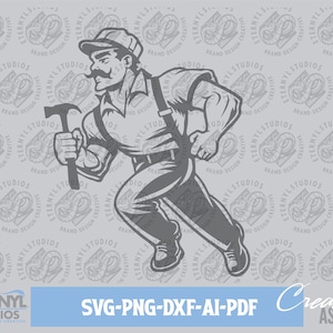 Handyman SVG PNG, Repairman, Mechanic, Contractor, Fix It Man ...