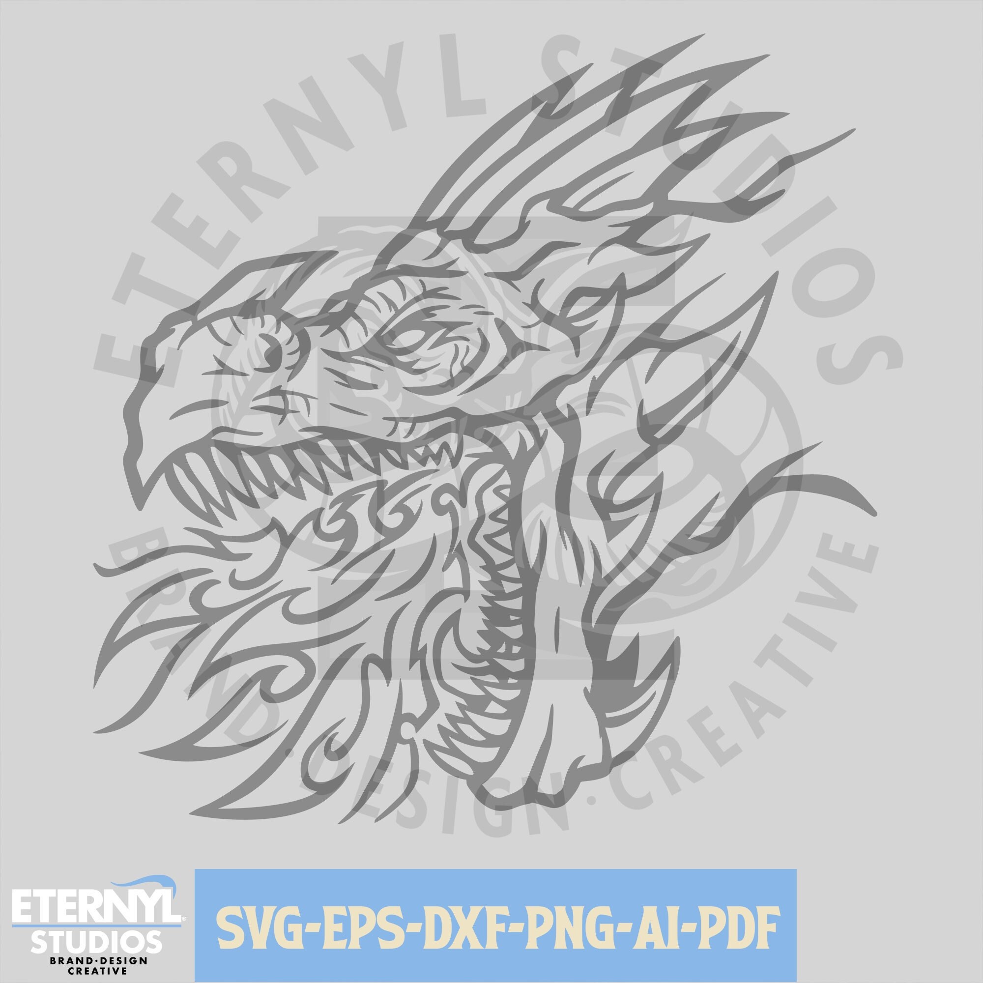 Dragon SVG PNG DXF Dragon Head Fire Dragon Dragon Mascot - Etsy